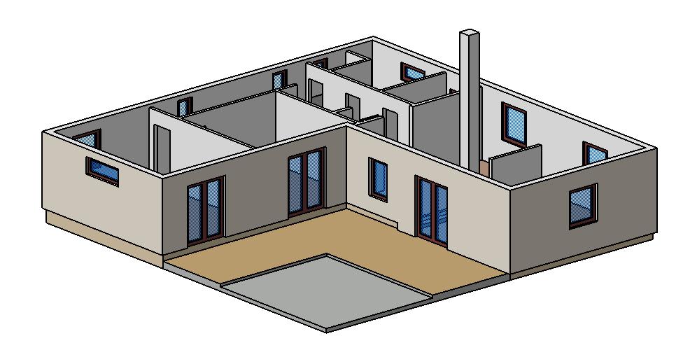 L-Shaped House with Terrace por Michal K | Descargar modelo STL ...