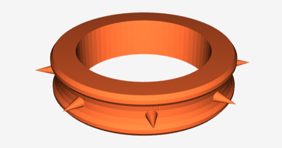 Ring with Spikes by Gabriele Zanetti | Download free STL model ...
