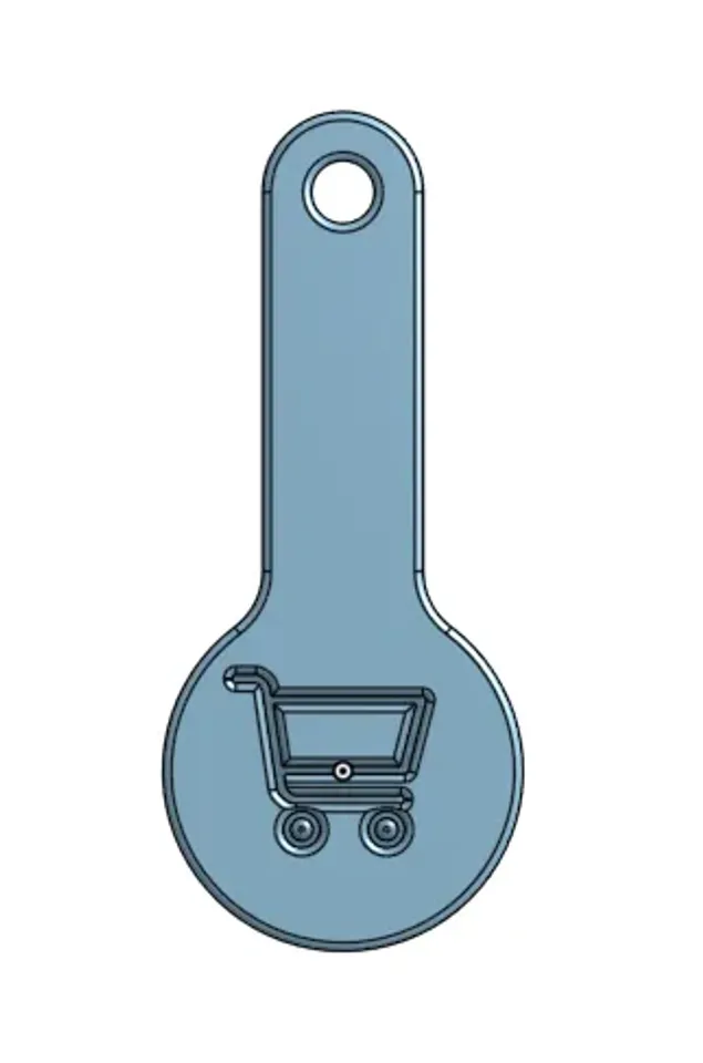 Shopping cart key by Lukáš K | Download free STL model | Printables.com
