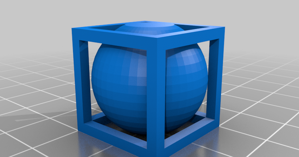 Sphere Trapped in Cage by Triangle Man | Download free STL model ...