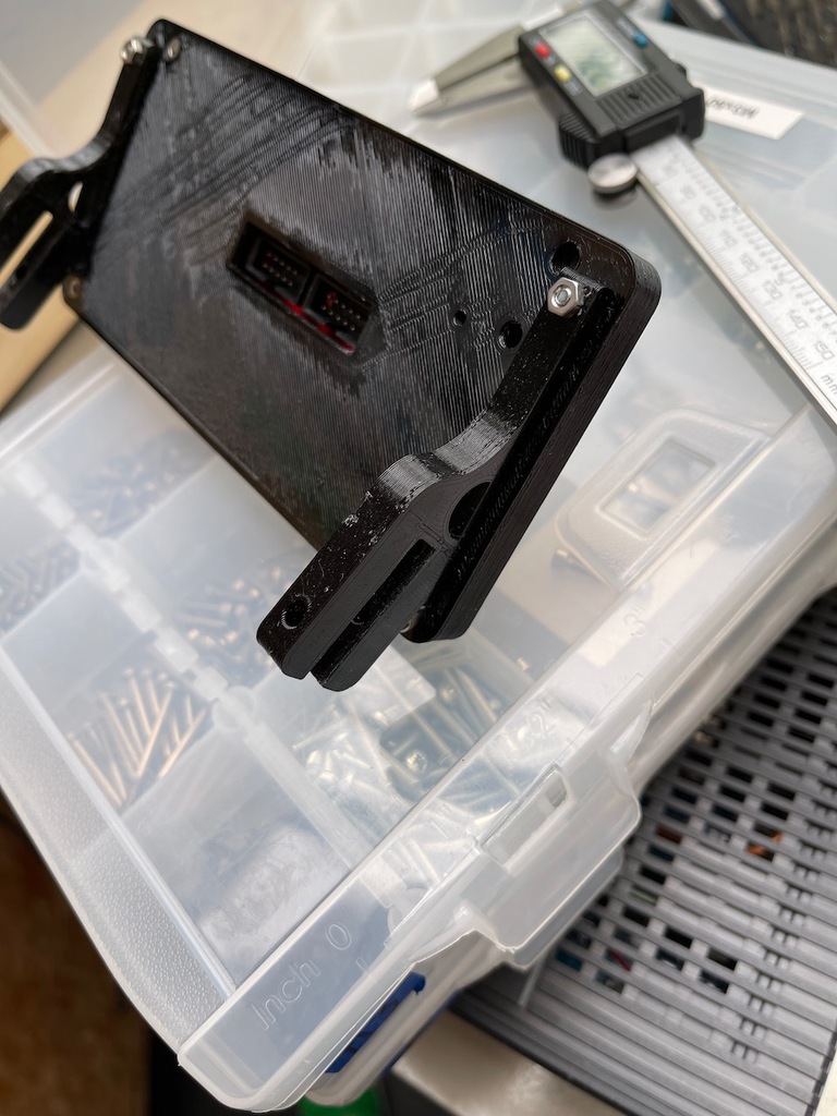 RepRap Smart Controller 2004 LCD Mount to slide on 6mm Plywood ...