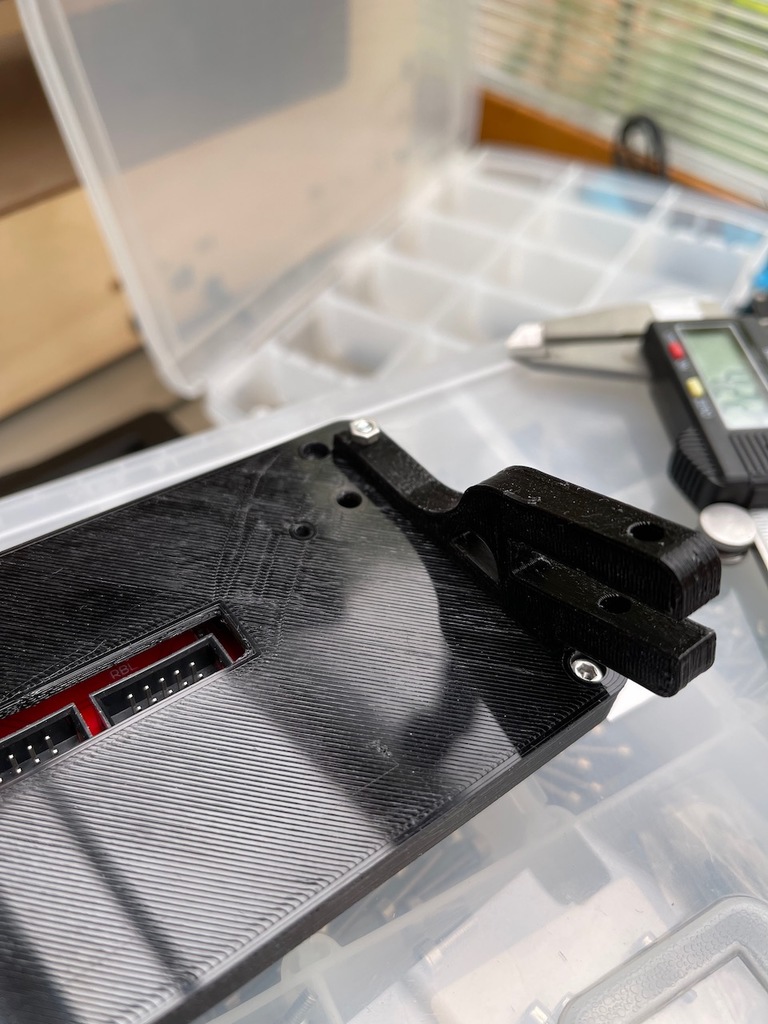 RepRap Smart Controller 2004 LCD Mount to slide on 6mm Plywood ...