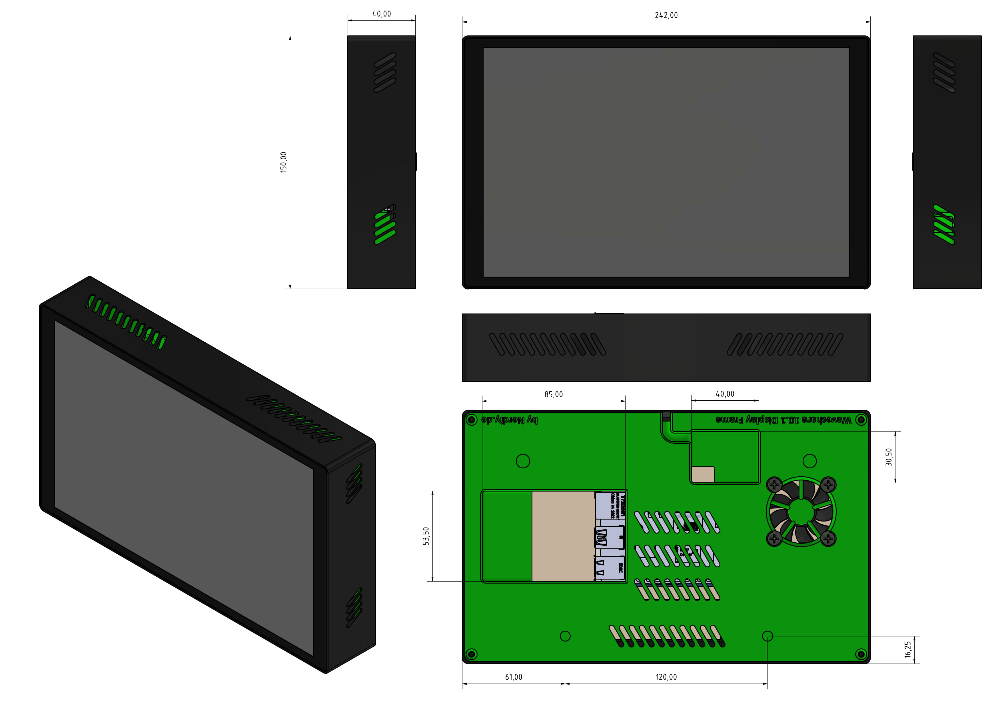 Raspberry Pi4 & Waveshare 10.1" 1920×1200 High Resolution Capacitive Touch Display by Nerdiy.de ...