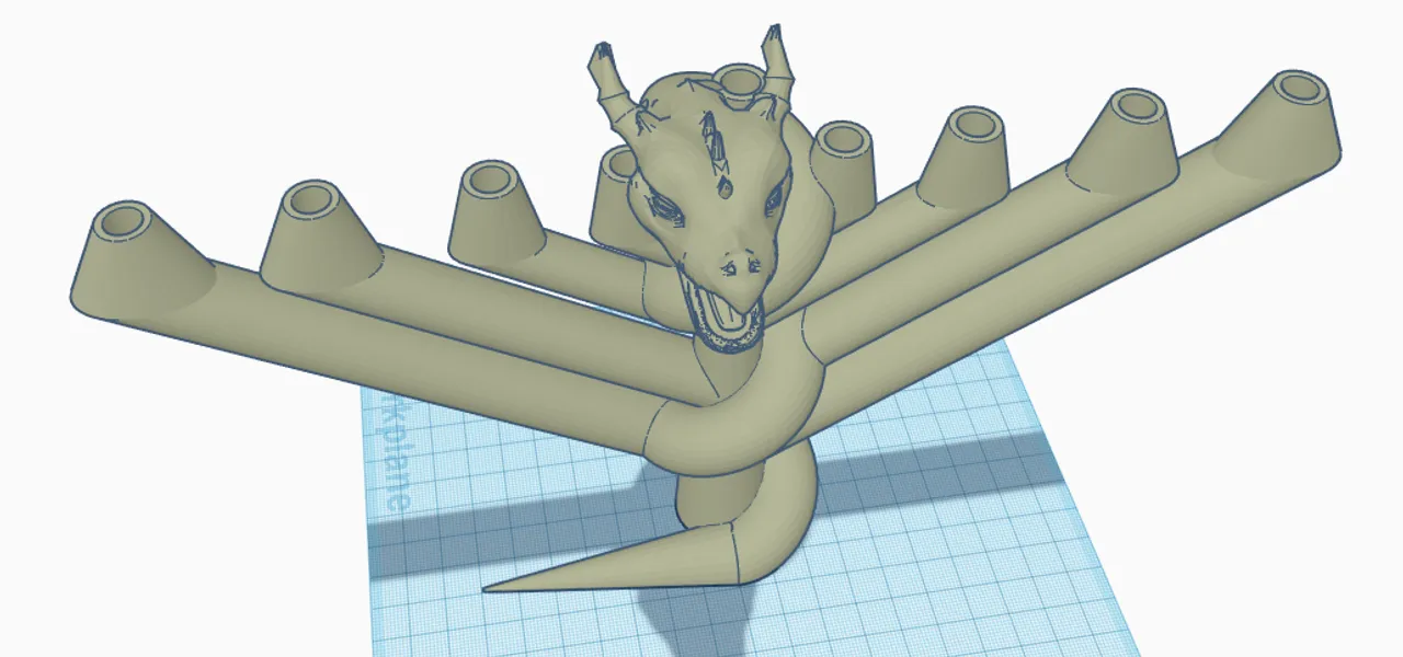 Dragon Menorah by Ollie_E | Download free STL model | Printables.com