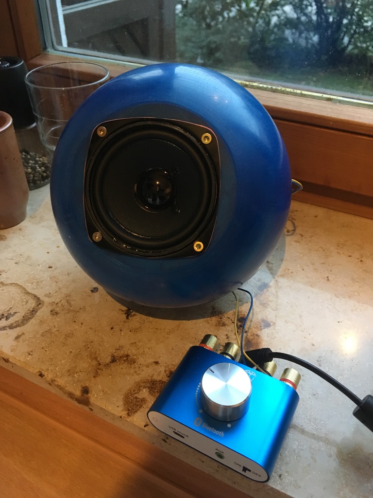 Spherical speaker - concrete reinforced by pansono | Download free STL ...