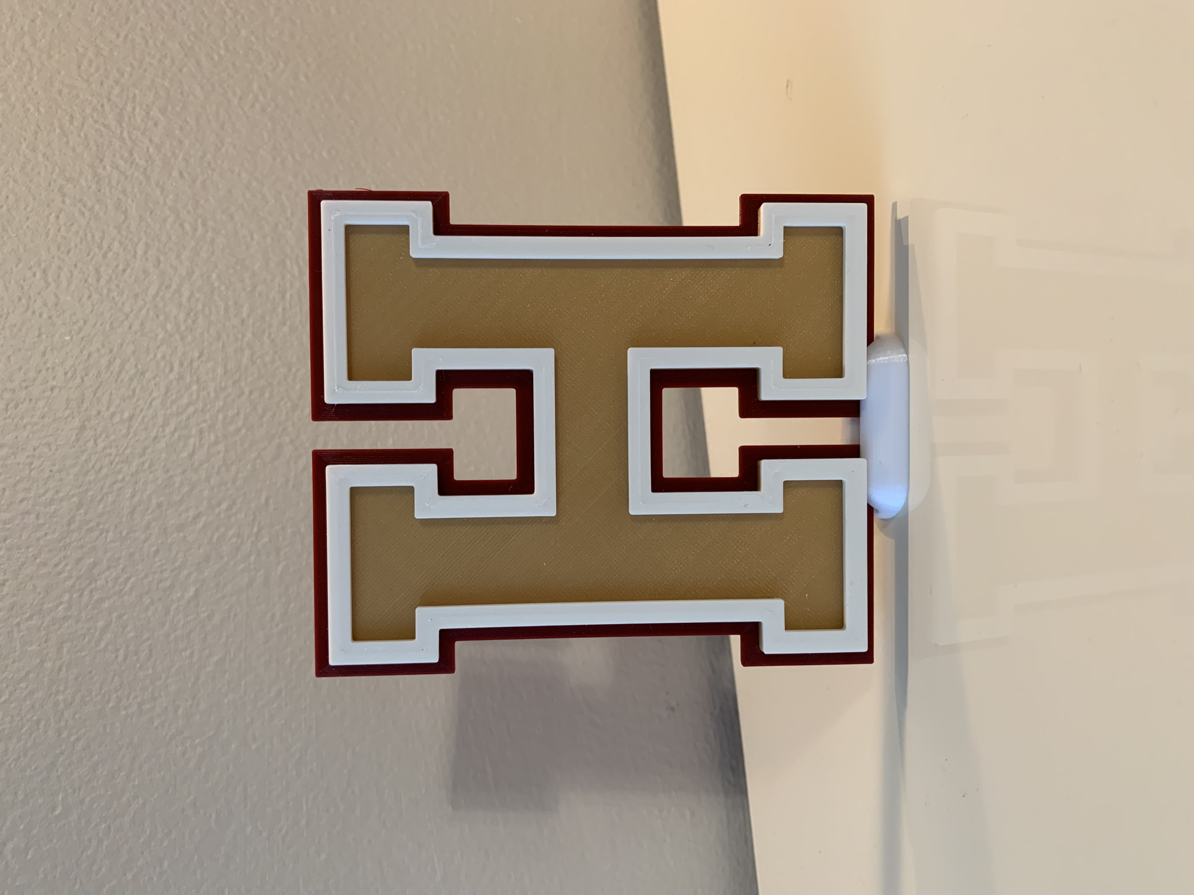 Alphabet Letter 'H' - Sport/School Colors by Art G | Download free STL ...