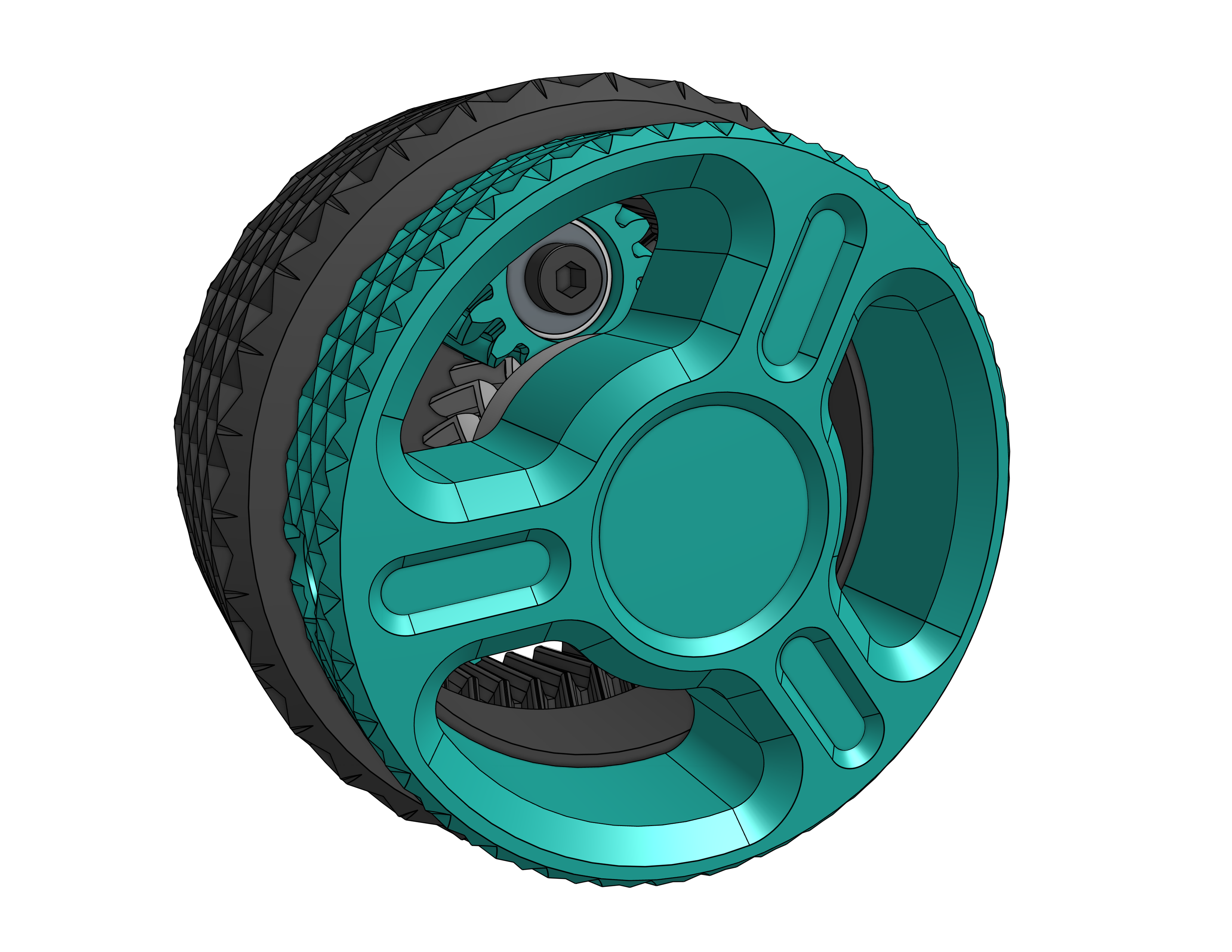 Printable Lazy Suzan & Planetary Gear Vise Open Ball XL by McAbra ...
