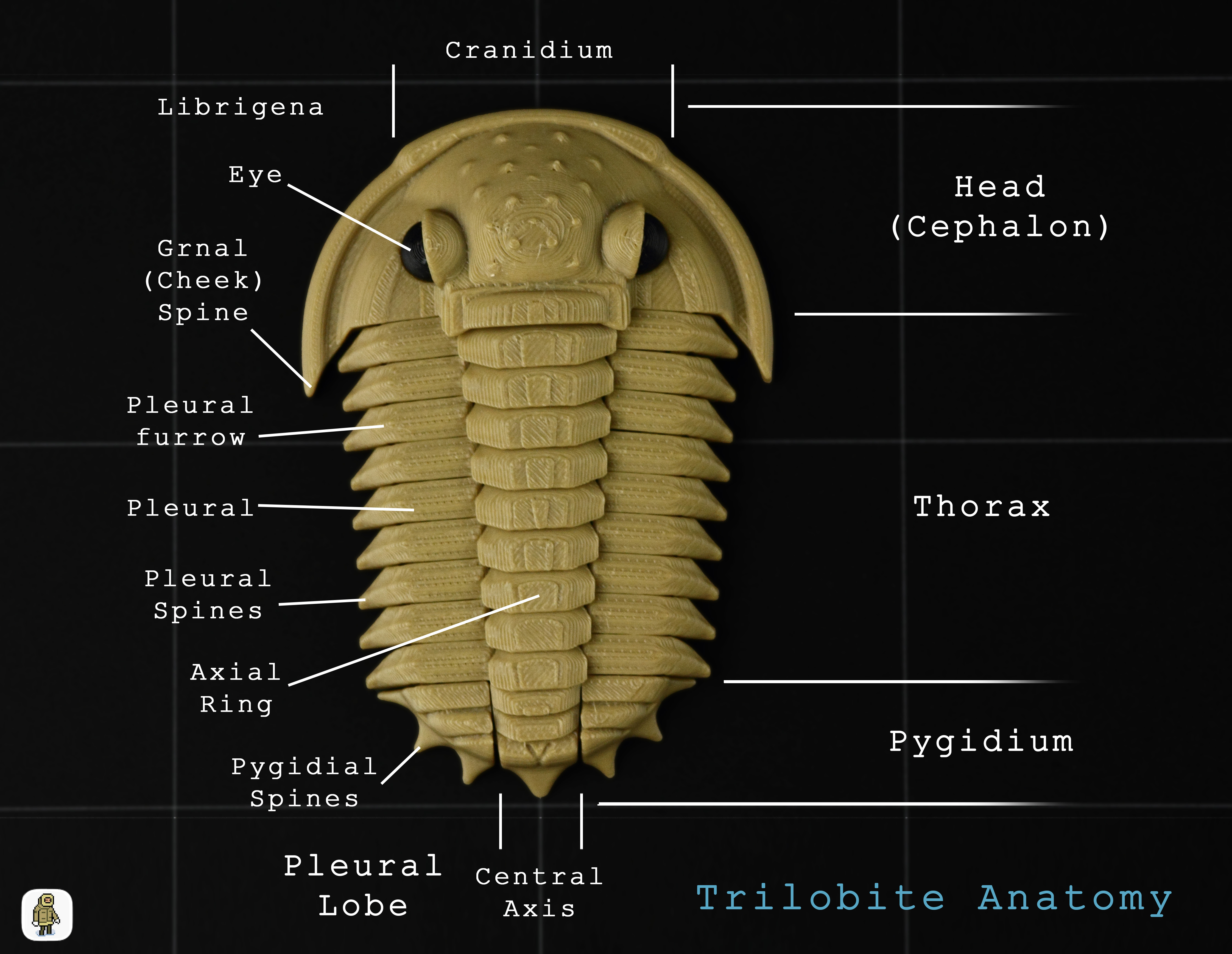 Trilobite Flexiphacops rana by bigovereasy | Download free STL model ...