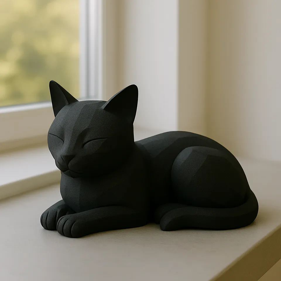 Sleeping low-poly Cat by Ochrum | Download free STL model | Printables.com