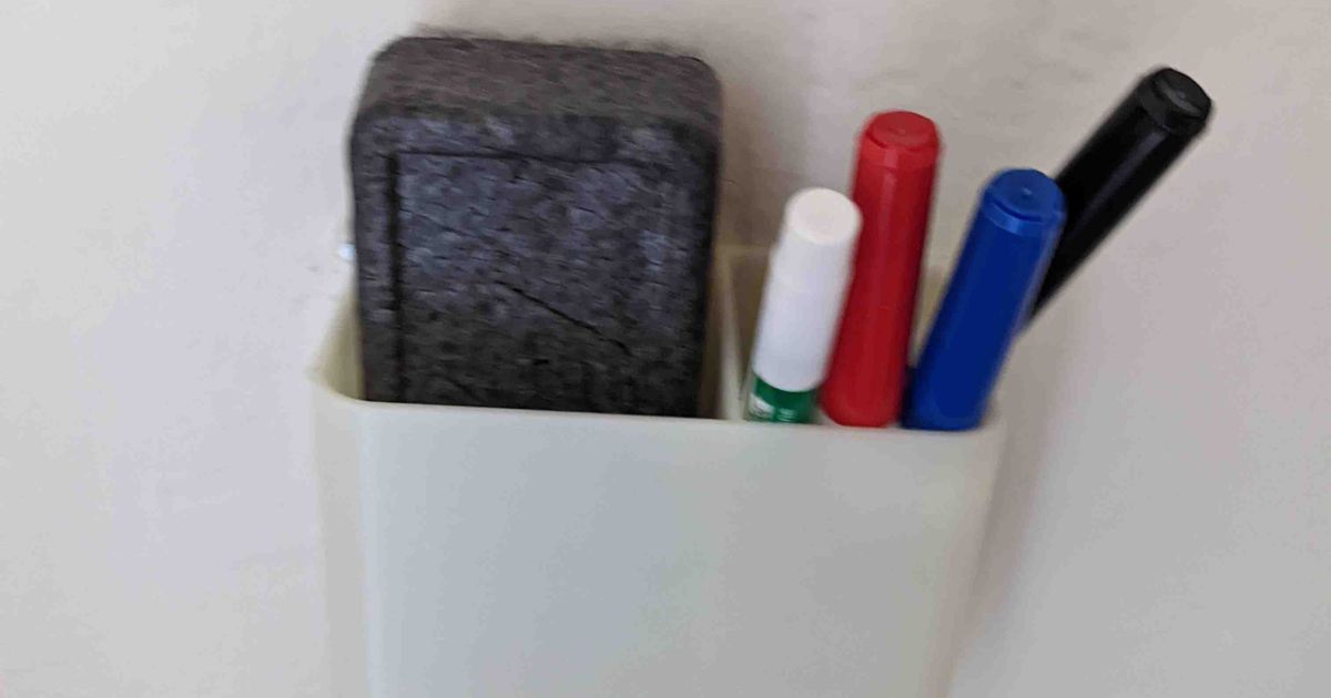 Whiteboard duster & pen holder by Lesley's Lab | Download free STL ...