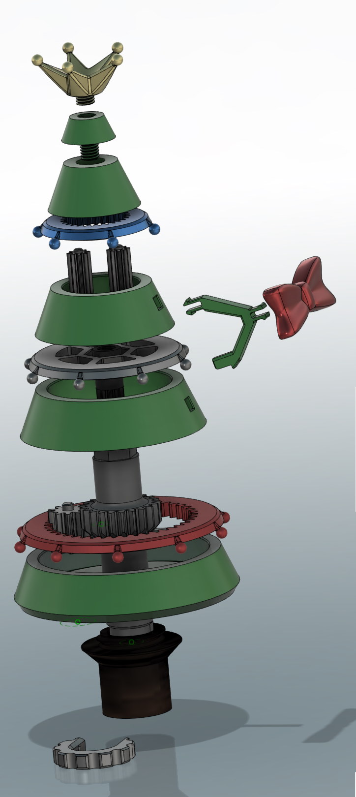 Animated Mecanical Christmas Tree by Spyfox 3d printing | Download free ...