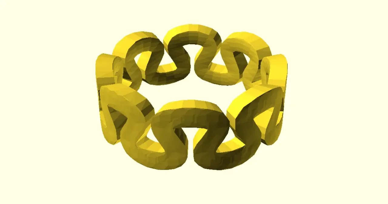 Squiggle Ring by gfellows | Download free STL model | Printables.com