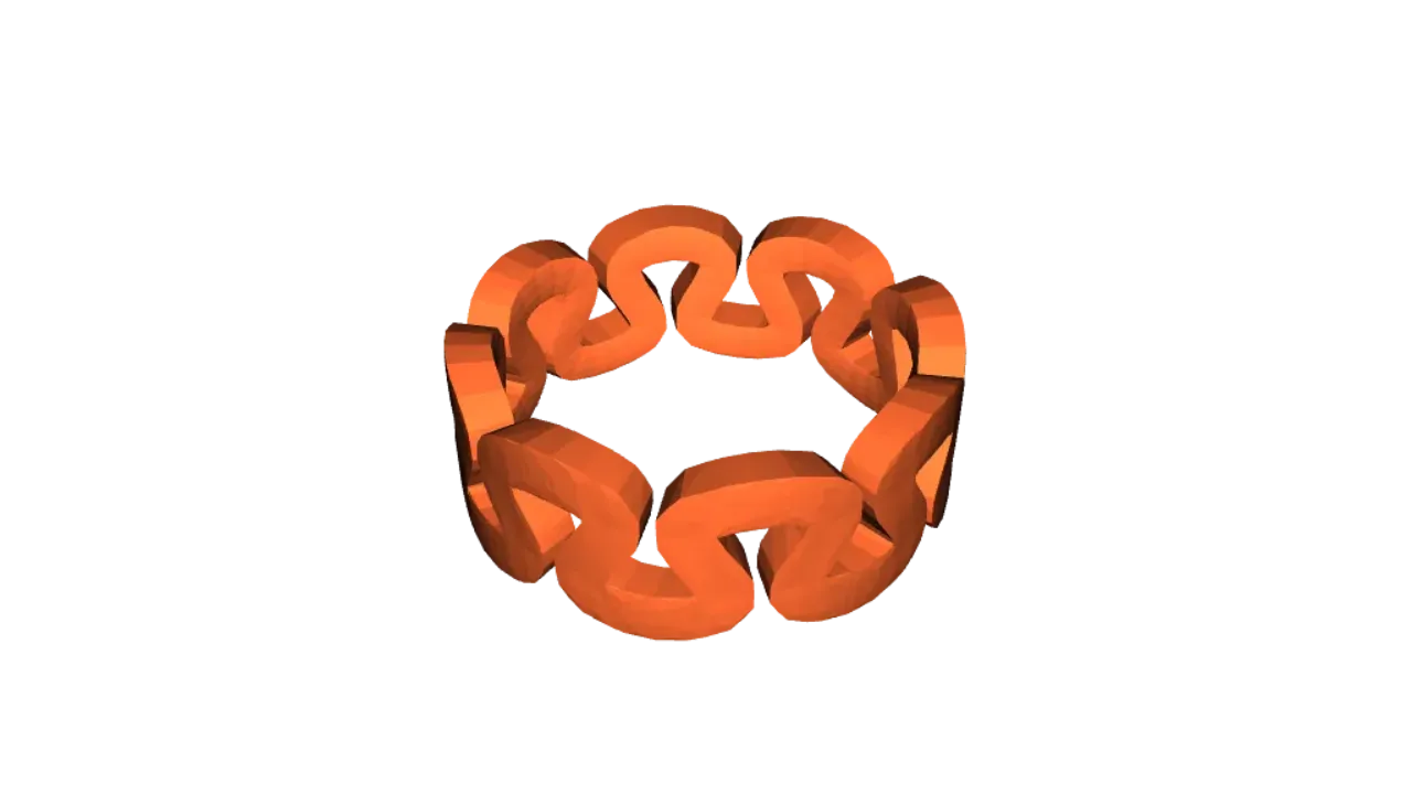 Squiggle Ring by gfellows | Download free STL model | Printables.com