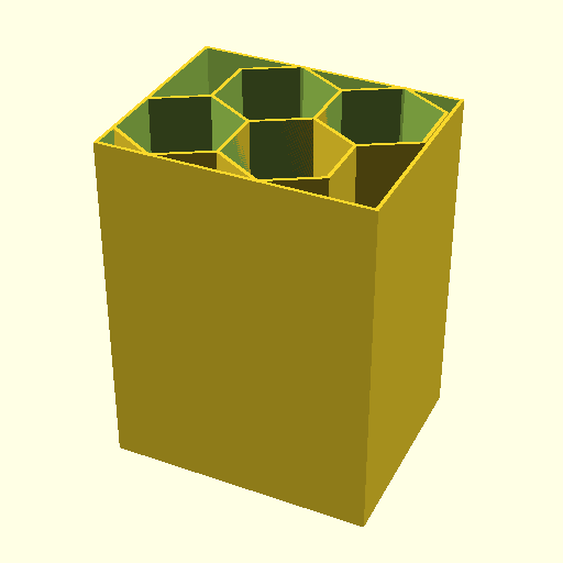 OpenSCAD Fully parametric drawer cable storage management hive with ...
