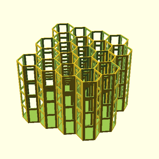 OpenSCAD Fully parametric drawer cable storage management hive with ...
