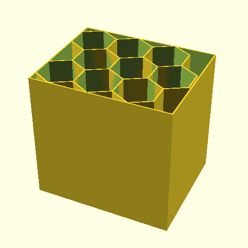 OpenSCAD Fully parametric drawer cable storage management hive with ...