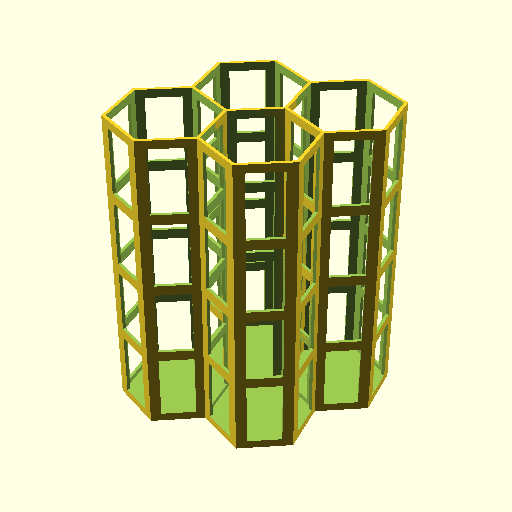 OpenSCAD Fully parametric drawer cable storage management hive with ...