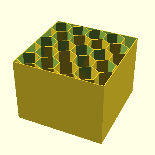 OpenSCAD Fully parametric drawer cable storage management hive with ...