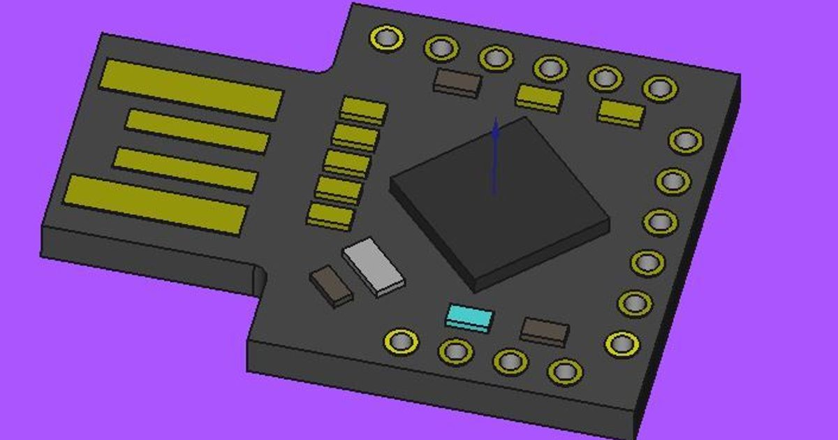 Atmega 32U4 CJMCU (step format) by ManelTo | Download free STL model ...
