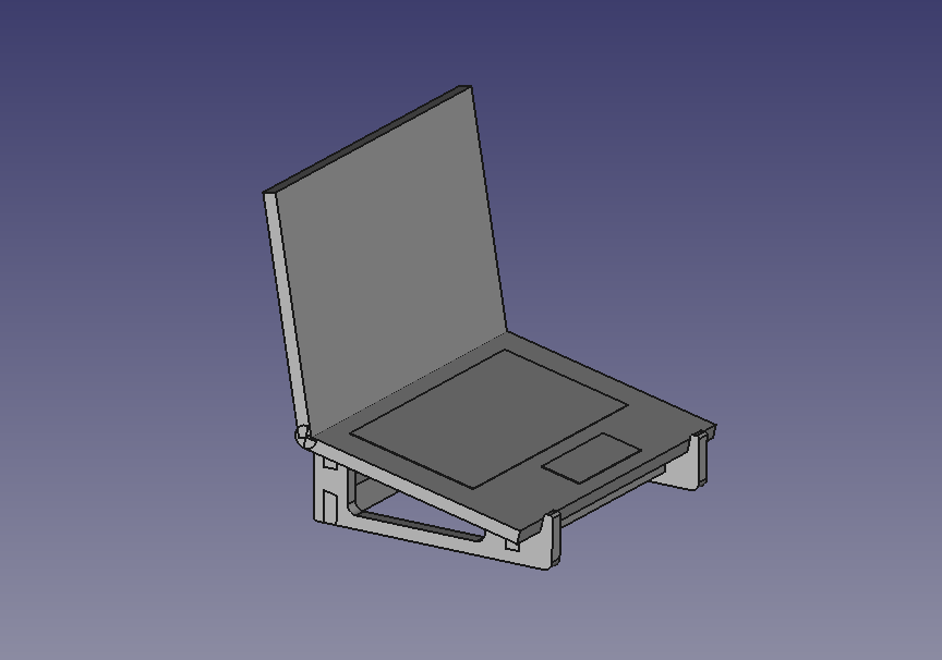 Laptop stand by Ankkuriukko | Download free STL model | Printables.com