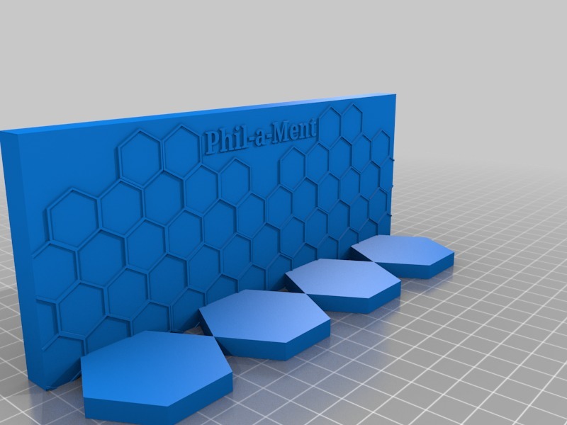 Phil's 4x Hex Display Stand by super_perf | Download free STL model ...