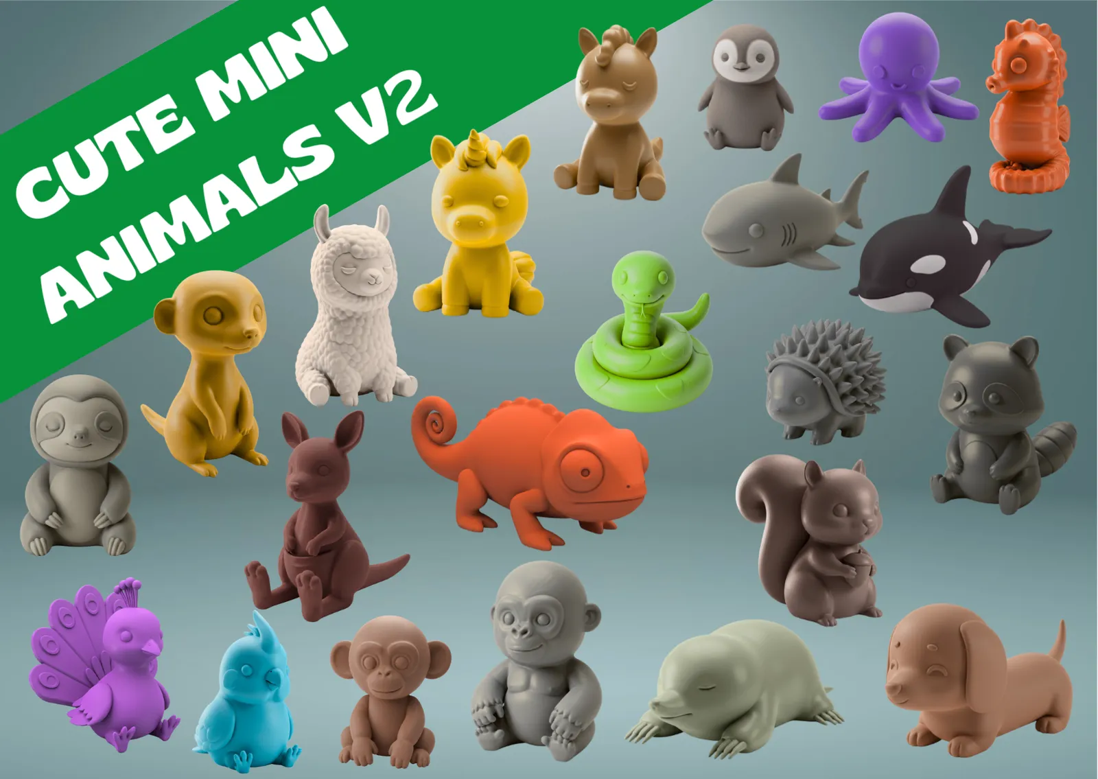 Cute Mini Animals by rowertg | Download free STL model | Printables.com