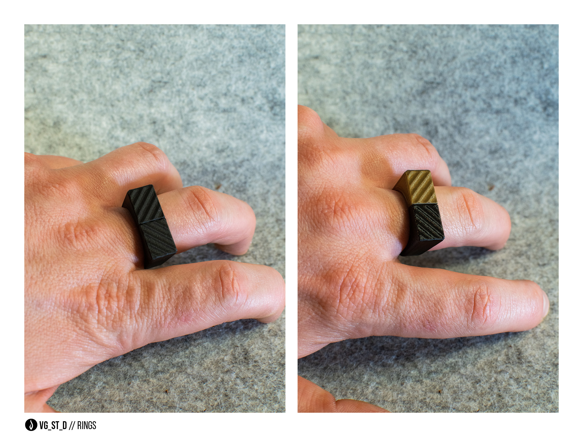 Customizable Texture Rings by VG_ST_D | Download free STL model ...