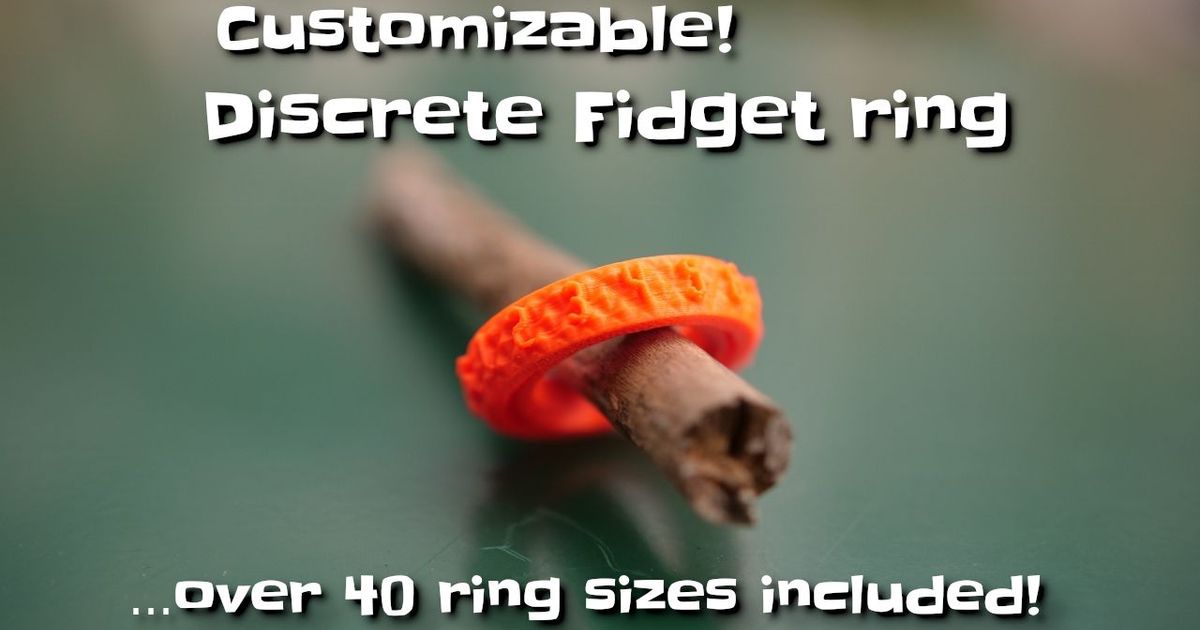 Print-in-place discrete fidget ring by Makkuro | Download free STL ...