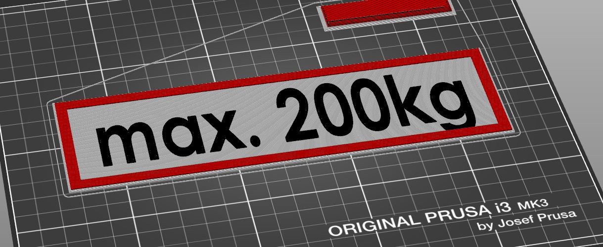 Schild max. 200kg by treckerfahrer31 | Download free STL model ...