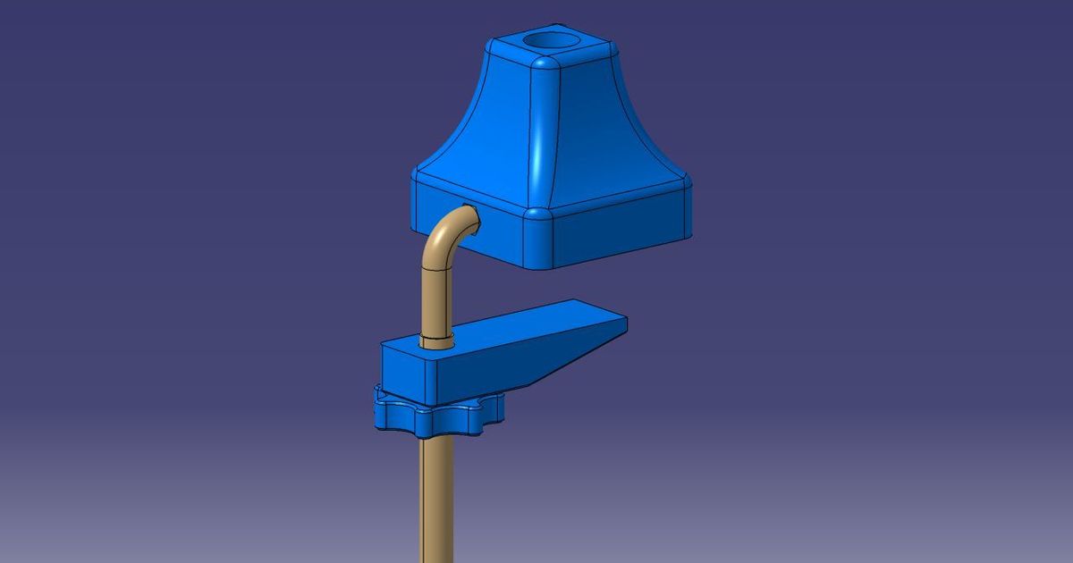 Table clamp for work lamp by LuluX | Download free STL model ...