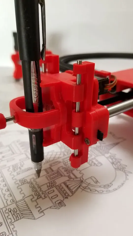 Drawing Robot - Arduino Uno + CNC Shield + GRBL by Plexi | Download free STL model | Printables.com