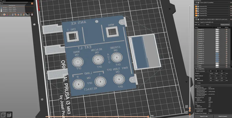 A320 Overhead Panel - Lights, APU & More by Fasa | Download free STL ...