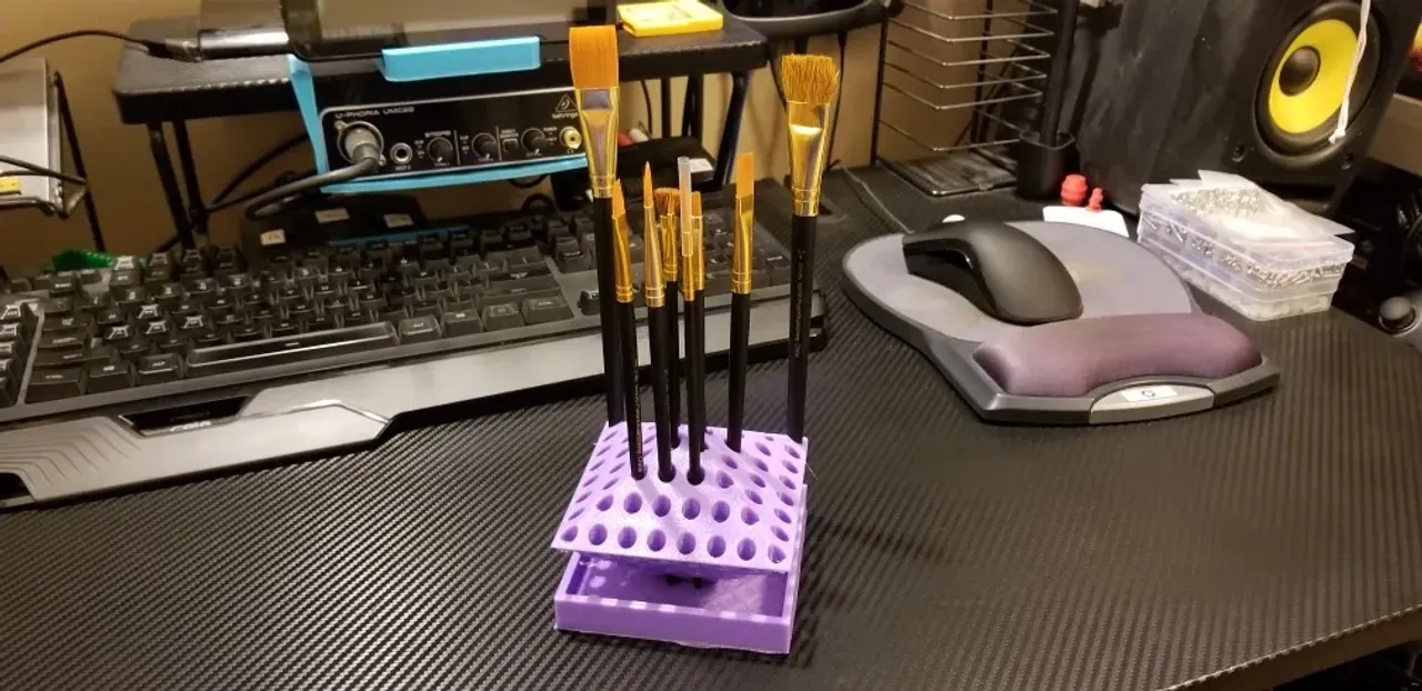 Paint Brush Holder by Kickbut101 | Download free STL model | Printables.com