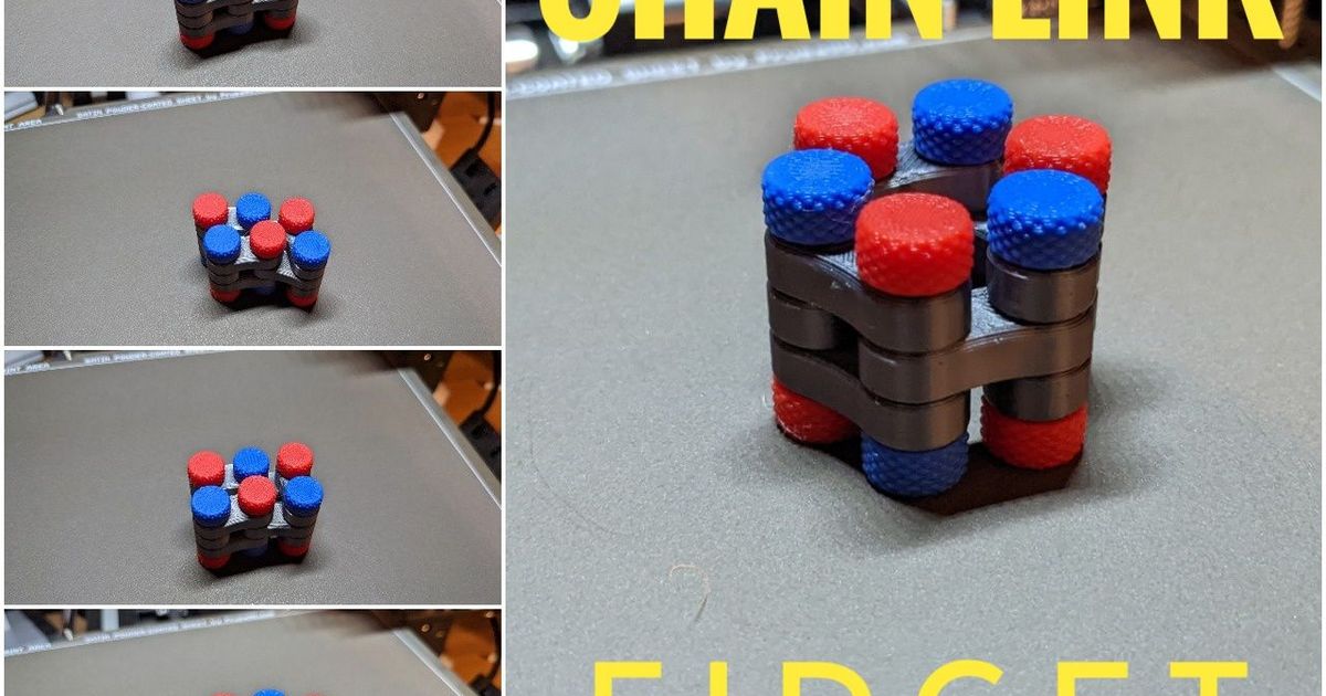 Chain Link Fidget Toy V1 by JamesThePrinter | Download free STL model ...