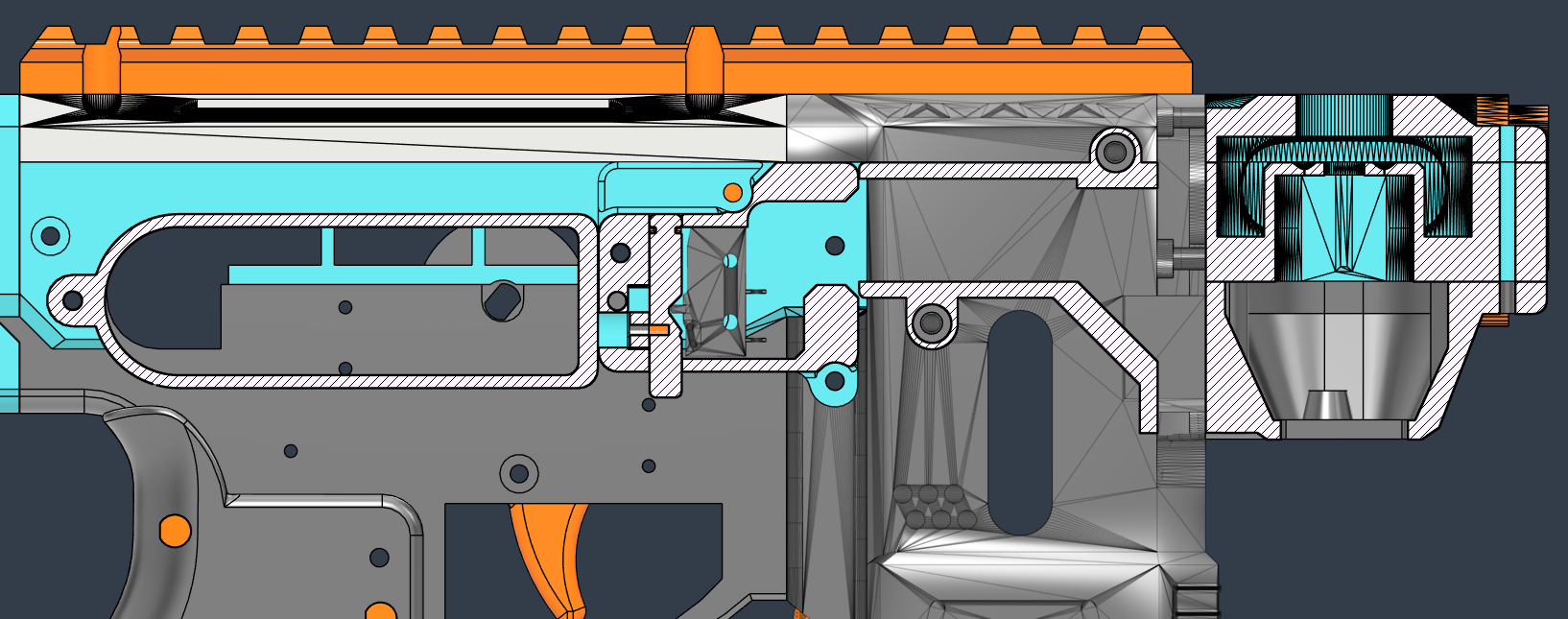 Nerf Auto Gryphon Pistol V2 by Accipiter Tachiro | Download free STL model | Printables.com