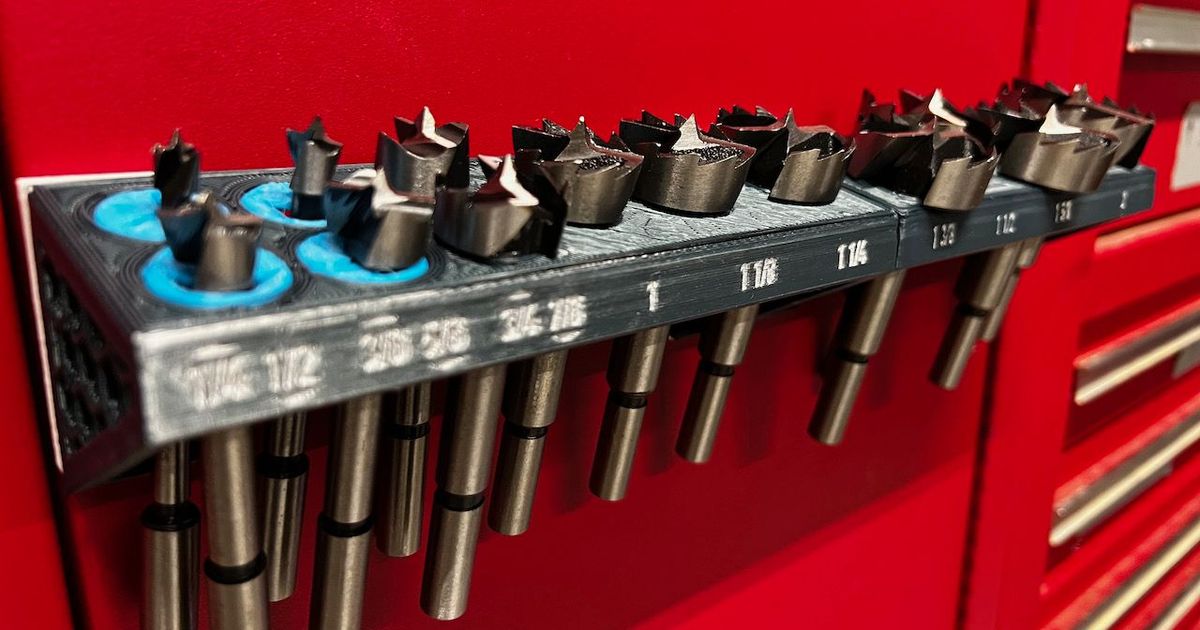 Universal Forstner Bit Holder with Mounting Adapters by toddanglin ...