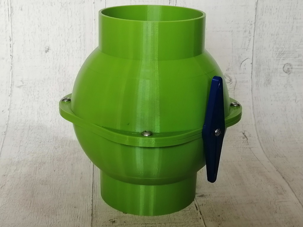 100mm / 4" Ball Valve Type Non-Clog Blast Gate for Workshop Dust ...