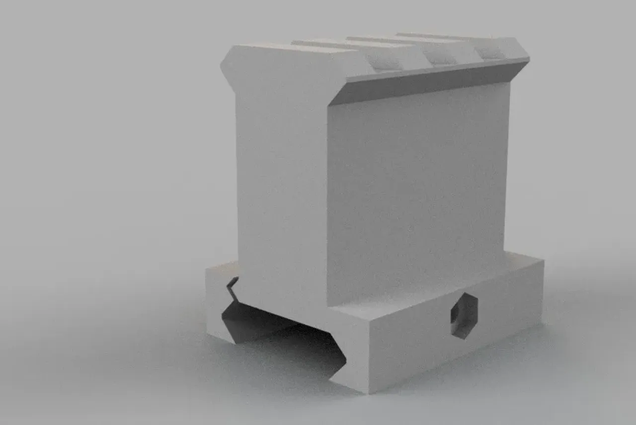 RIS/Picatinny riser (metric parts, airsoft) by Citruspers | Download ...