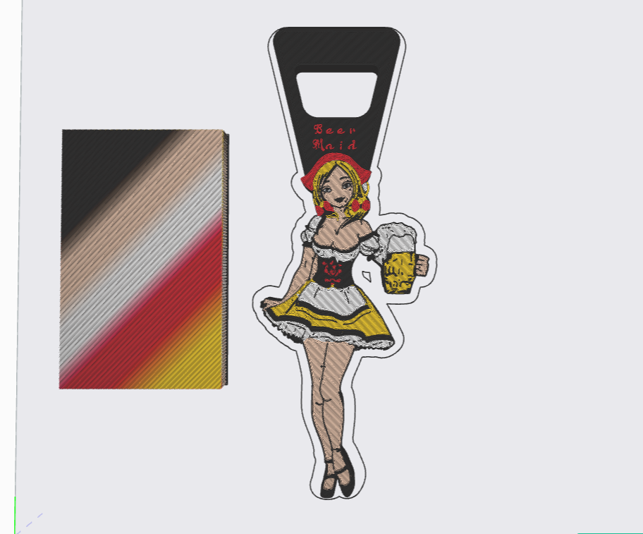 German Beer Maid Bottle Opener by Peter Farell | Download free STL ...