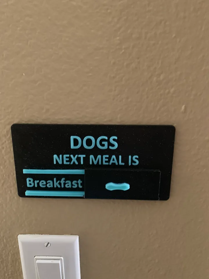 Dog Feeding Reminder Sign by ecspot | Download free STL model ...