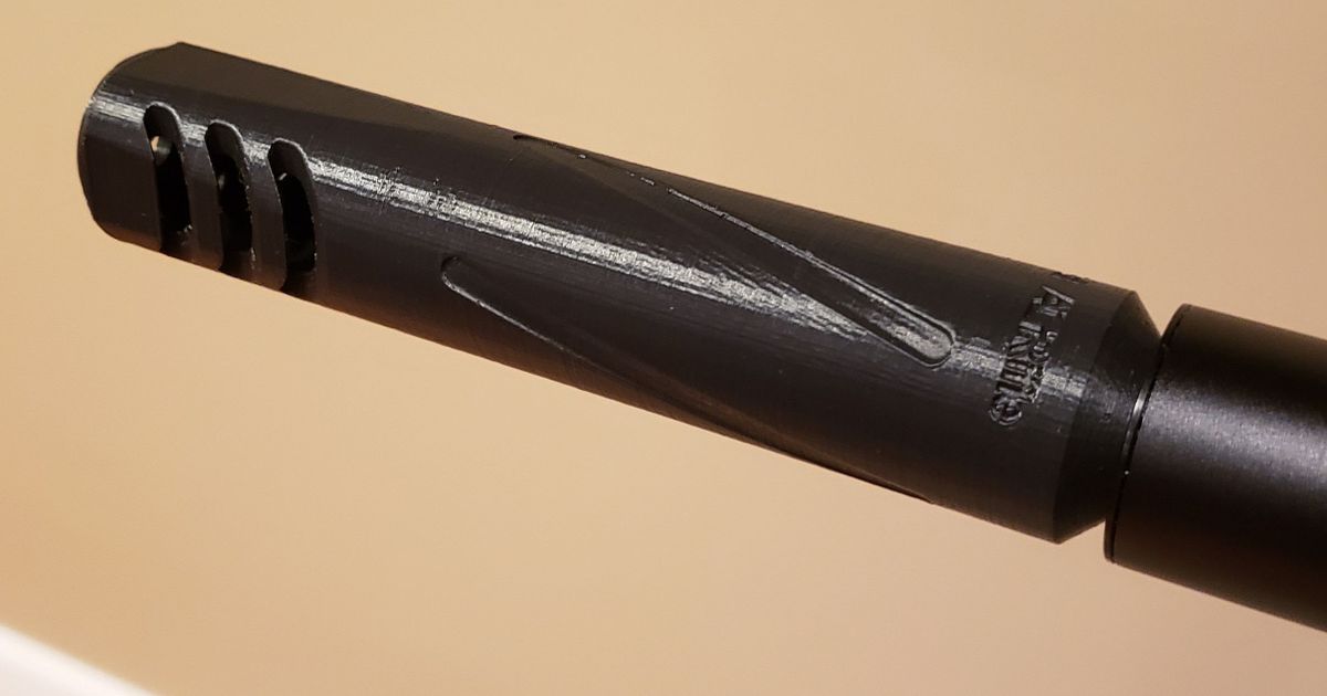 Air Rifle Moderator / Muzzle Brake by Dan | Download free STL model ...