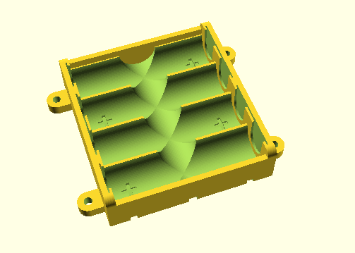 Parametric AA Battery Box by slemmin | Download free STL model ...