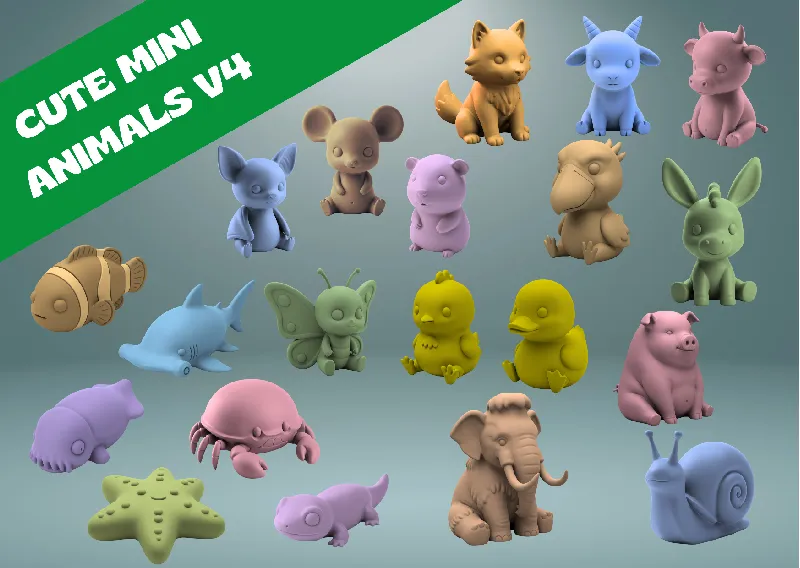 Cute Mini Animals Edition 3 by rowertg | Download free STL model ...