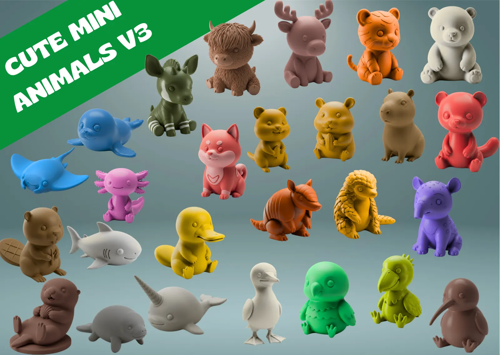 Cute Mini Animals Edition 3 by rowertg | Download free STL model ...