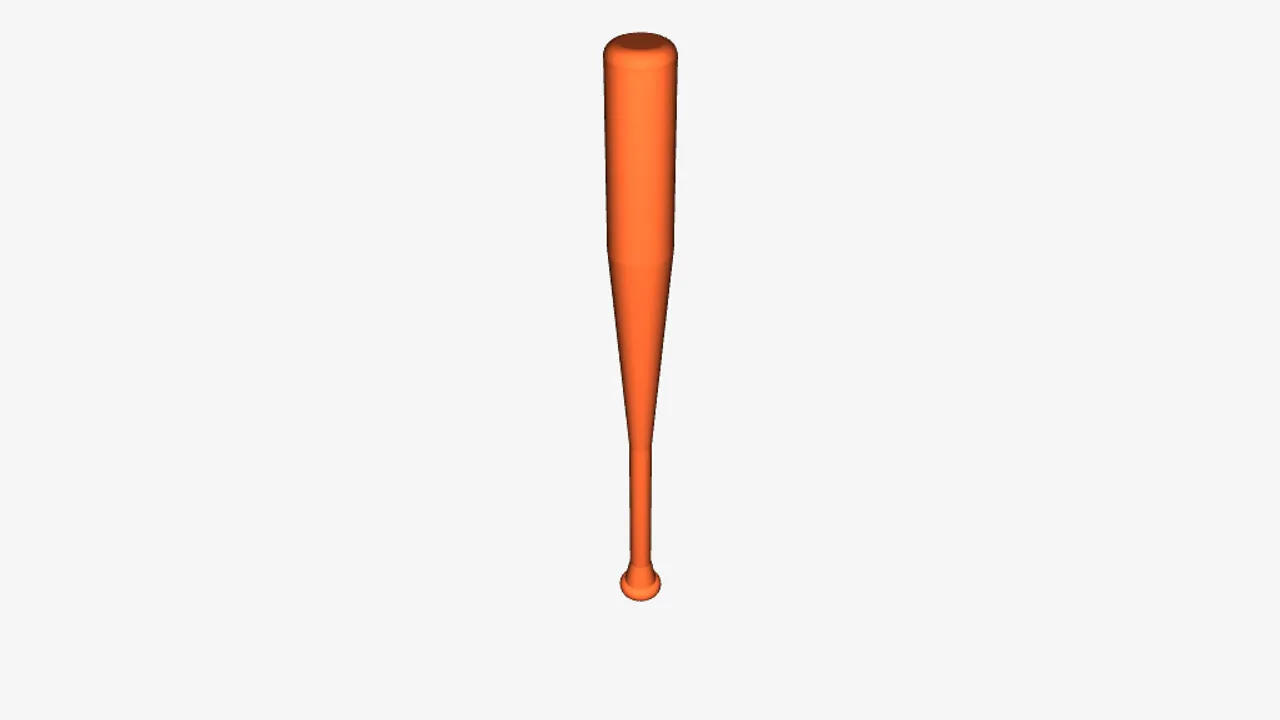 Baseball Bat in OpenScad by dernst | Download free STL model ...