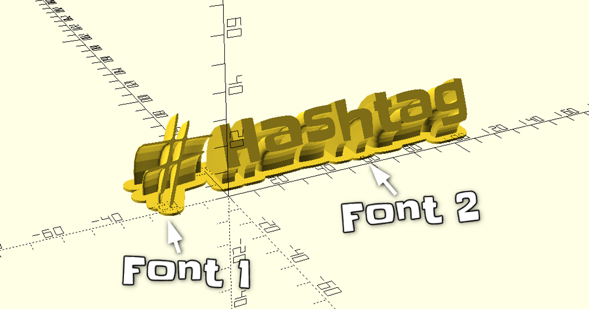 Sweeping two-font name plate von Makkuro | Kostenloses STL-Modell ...