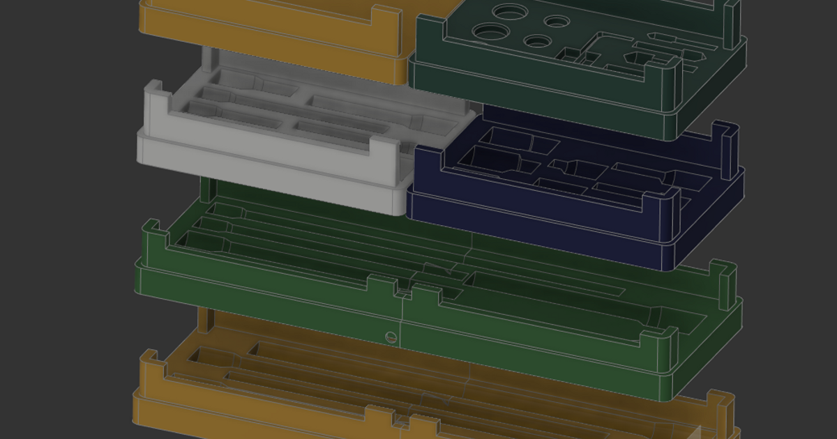 Stackable storage trays for socket extensions and adapters by GX1400 ...