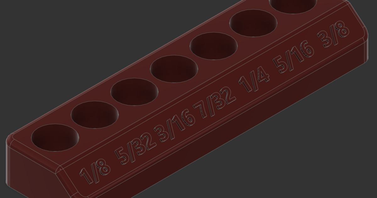 Parametric SAE and Metric socket racks by GX1400 | Download free STL ...