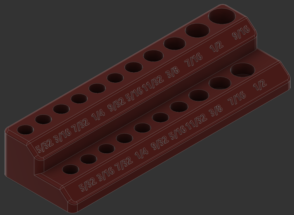 Parametric SAE and Metric socket racks by GX1400 | Download free STL ...