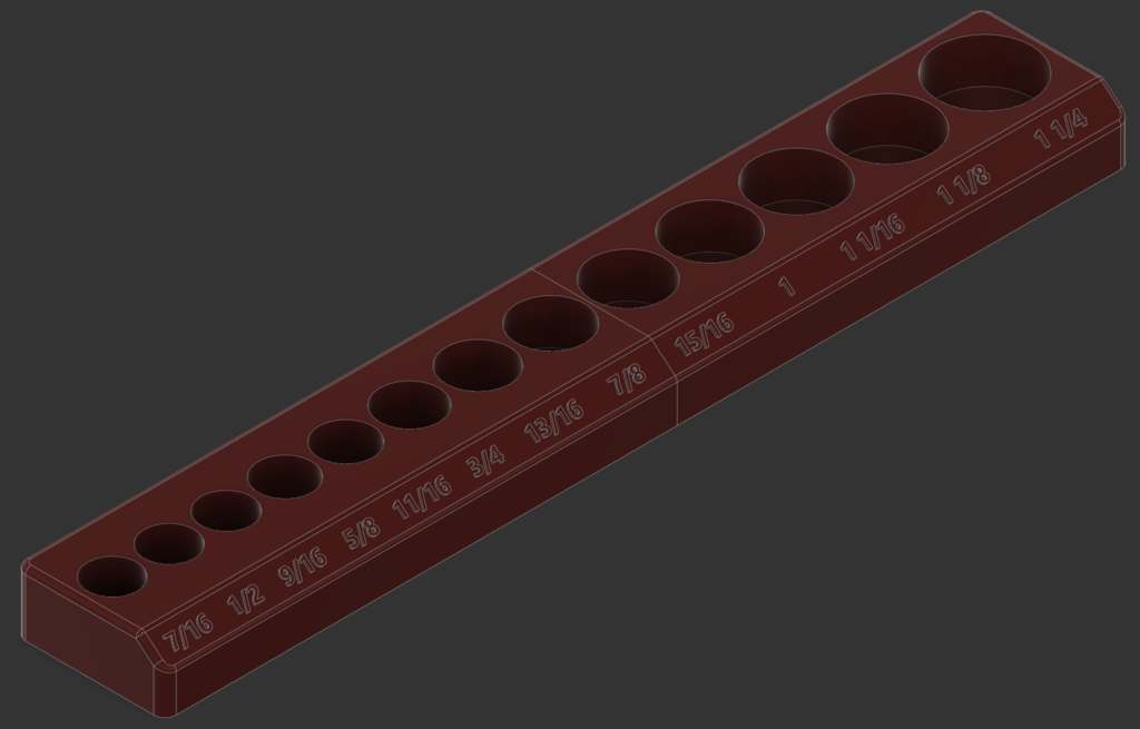 Parametric SAE and Metric socket racks by GX1400 | Download free STL ...